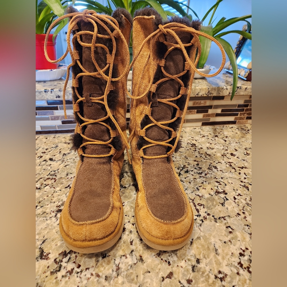 Ugg Appalachian Uptown Moccasin Size 8 Knee High Lace… - Gem